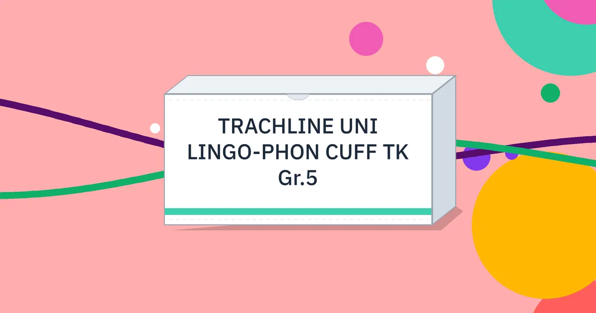 Symbolbild: Packung mit der Aufschrift TRACHLINE UNI LINGO-PHON CUFF TK Gr.5 (PZN 17156232) – Verfügbarkeit und Bezug in Apotheken in Frankfurt am Main