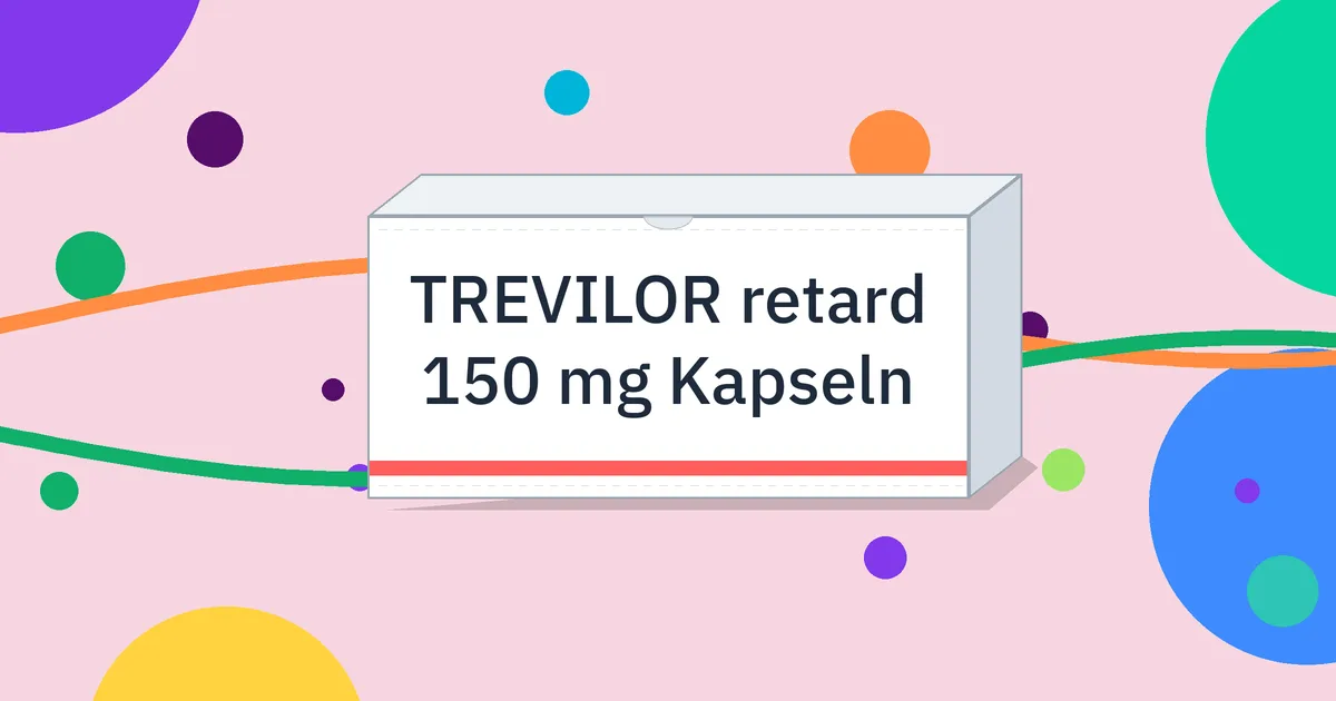 Symbolbild: Packung mit der Aufschrift TREVILOR retard 150 mg Kapseln (PZN 00091592) – Verfügbarkeit und Bezug in Apotheken in Frankfurt am Main