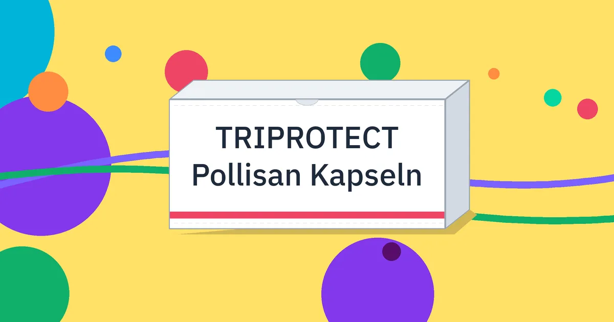 Symbolbild: Packung mit der Aufschrift TRIPROTECT Pollisan Kapseln (PZN 19901993) – Verfügbarkeit und Bezug in Apotheken in Frankfurt am Main