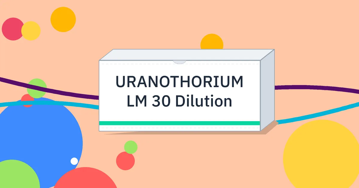 Symbolbild: Packung mit der Aufschrift URANOTHORIUM LM 30 Dilution (PZN 13256965) – Verfügbarkeit und Bezug in Apotheken in Frankfurt am Main
