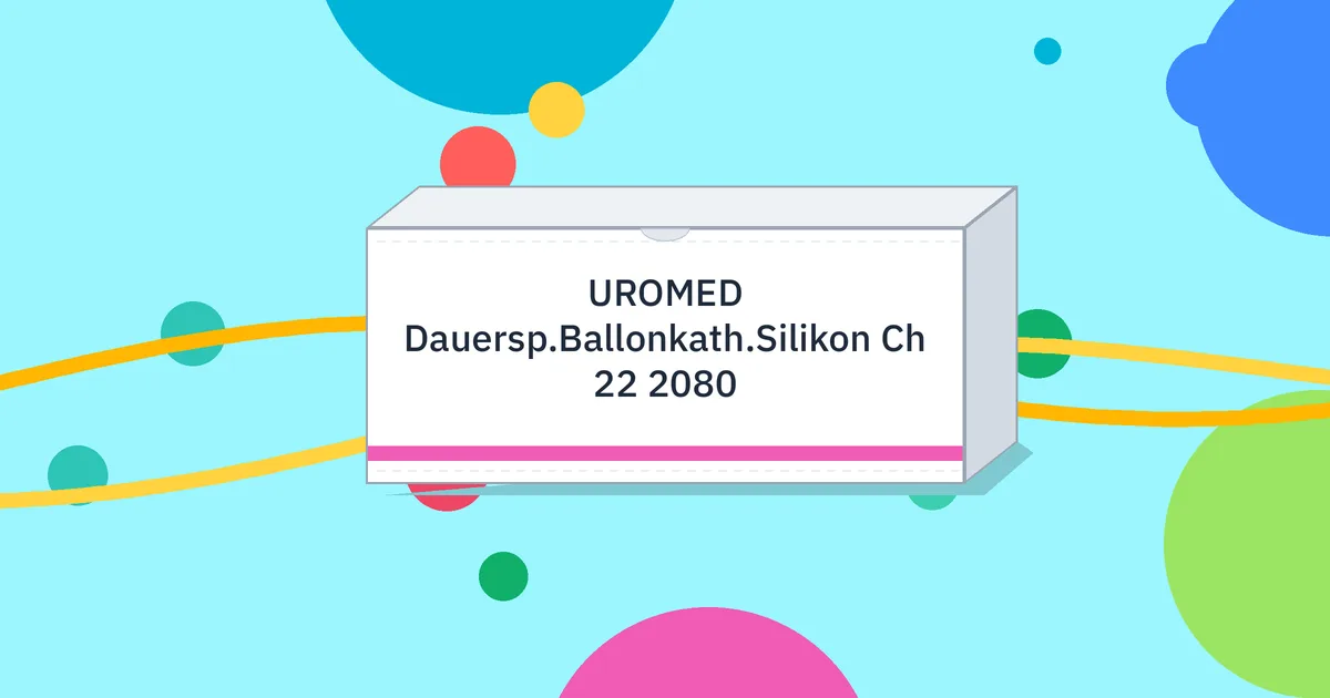 Symbolbild: Packung mit der Aufschrift UROMED Dauersp.Ballonkath.Silikon Ch 22 2080 (PZN 03280974) – Verfügbarkeit und Bezug in Apotheken in Frankfurt am Main