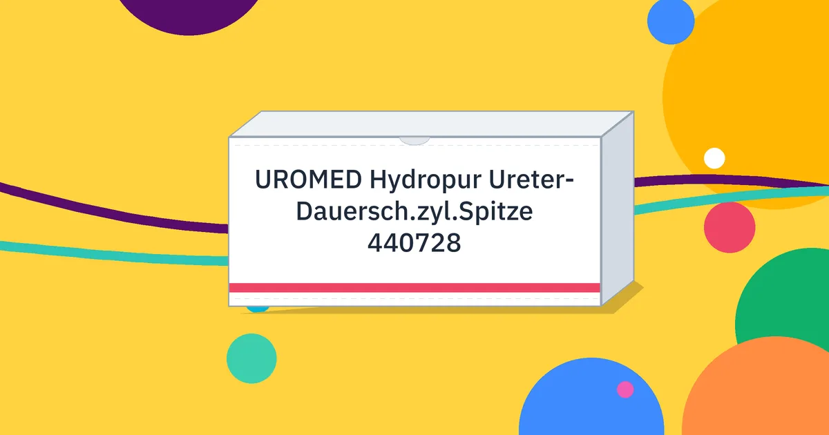 Symbolbild: Packung mit der Aufschrift UROMED Hydropur Ureter-Dauersch.zyl.Spitze 440728 (PZN 11371107) – Verfügbarkeit und Bezug in Apotheken in Frankfurt am Main