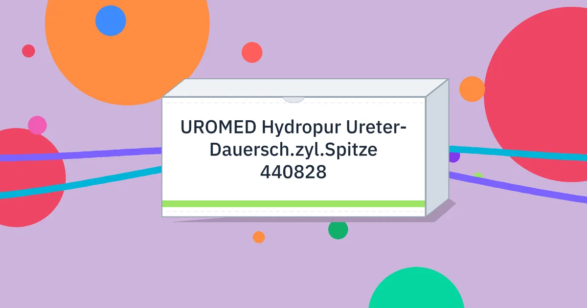 Symbolbild: Packung mit der Aufschrift UROMED Hydropur Ureter-Dauersch.zyl.Spitze 440828 (PZN 11371165) – Verfügbarkeit und Bezug in Apotheken in Frankfurt am Main