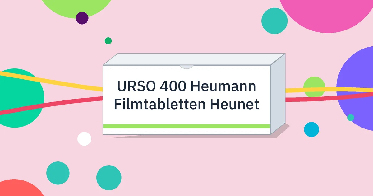 Symbolbild: Packung mit der Aufschrift URSO 400 Heumann Filmtabletten Heunet (PZN 13877294) – Verfügbarkeit und Bezug in Apotheken in Frankfurt am Main