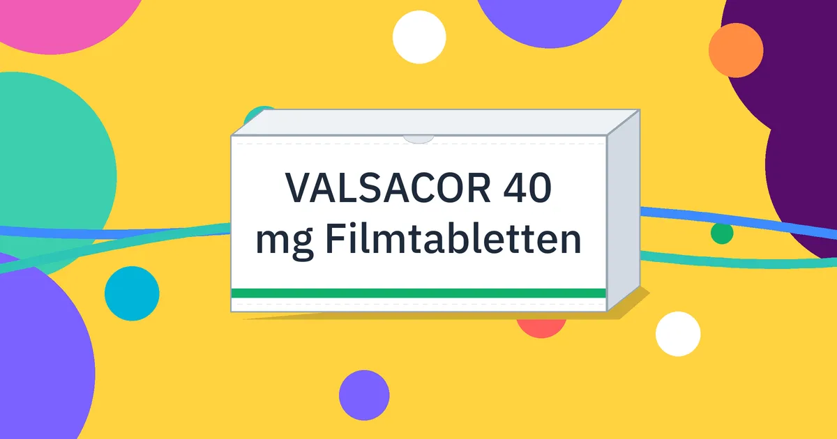 Symbolbild: Packung mit der Aufschrift VALSACOR 40 mg Filmtabletten (PZN 09269577) – Verfügbarkeit und Bezug in Apotheken in Frankfurt am Main