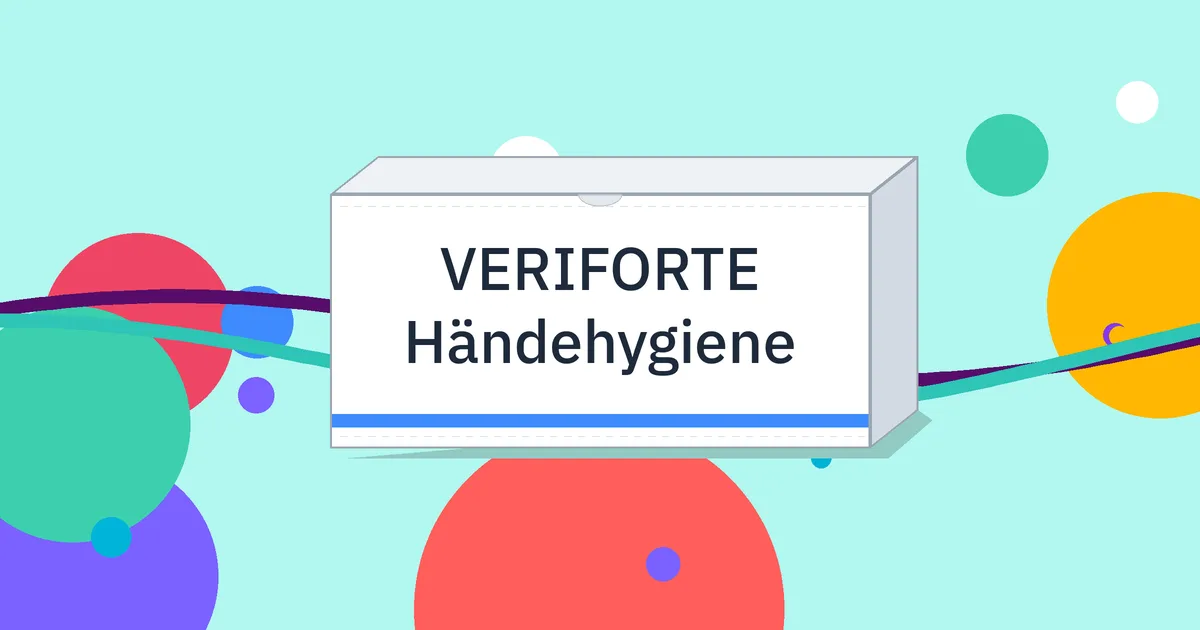 Symbolbild: Packung mit der Aufschrift VERIFORTE Händehygiene (PZN 16611970) – Verfügbarkeit und Bezug in Apotheken in Frankfurt am Main