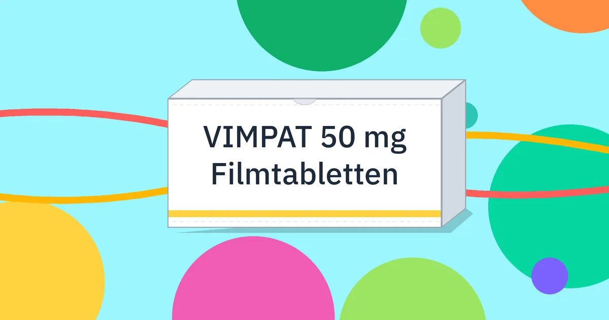 Symbolbild: Packung mit der Aufschrift VIMPAT 50 mg Filmtabletten (PZN 19061441) – Verfügbarkeit und Bezug in Apotheken in Frankfurt am Main