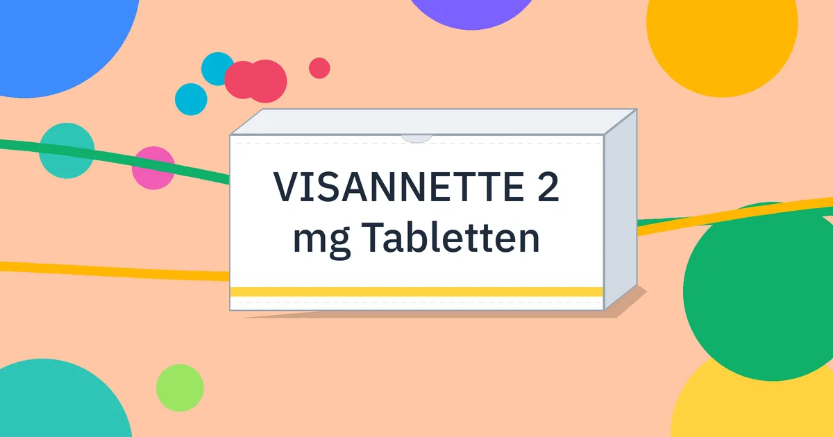 Symbolbild: Packung mit der Aufschrift VISANNETTE 2 mg Tabletten (PZN 15636169) – Verfügbarkeit und Bezug in Apotheken in Frankfurt am Main