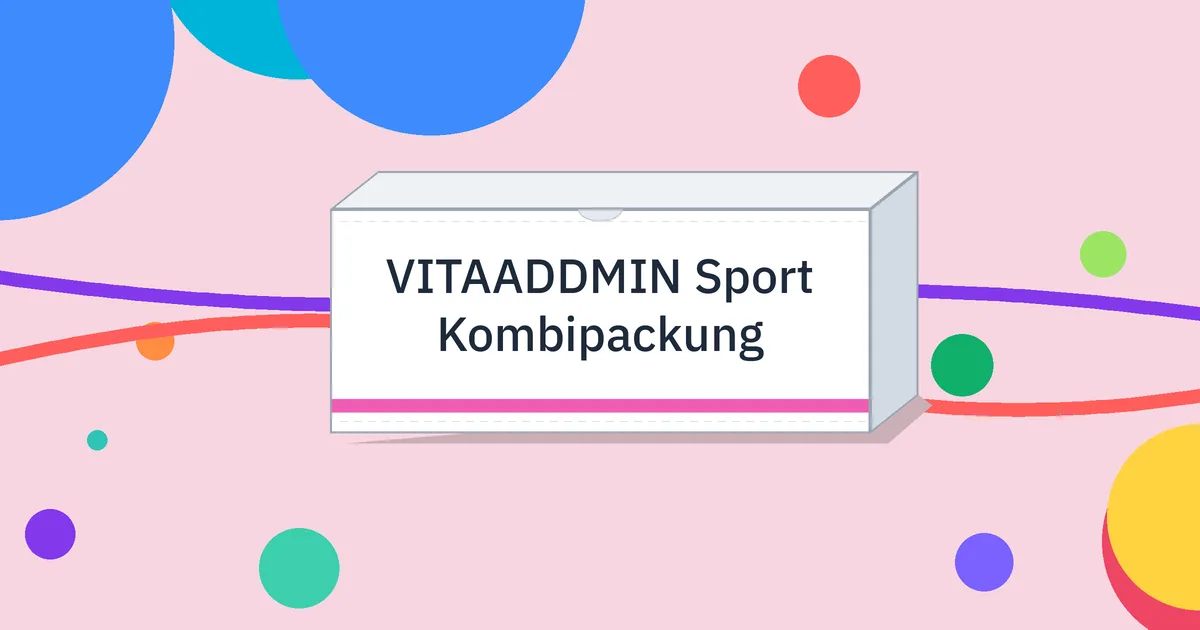 Symbolbild: Packung mit der Aufschrift VITAADDMIN Sport Kombipackung (PZN 19122800) – Verfügbarkeit und Bezug in Apotheken in Frankfurt am Main