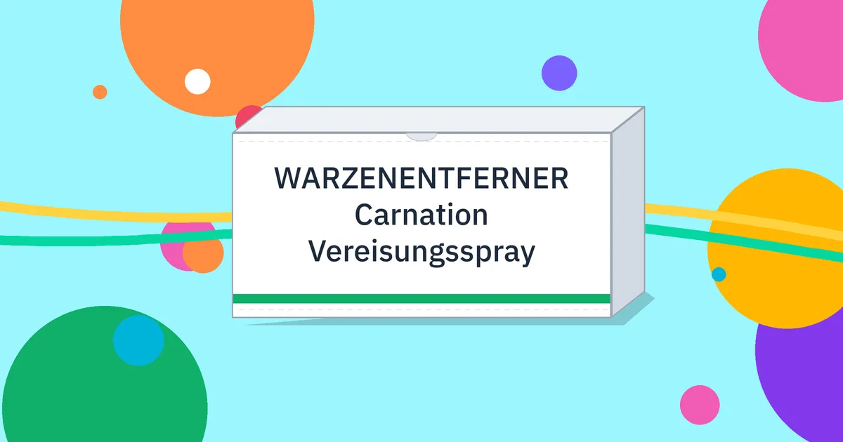 Symbolbild: Packung mit der Aufschrift WARZENENTFERNER Carnation Vereisungsspray (PZN 08411429) – Verfügbarkeit und Bezug in Apotheken in Frankfurt am Main