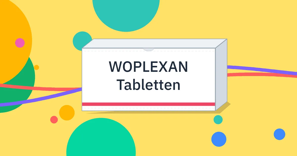 Symbolbild: Packung mit der Aufschrift WOPLEXAN Tabletten (PZN 19266226) – Verfügbarkeit und Bezug in Apotheken in Frankfurt am Main