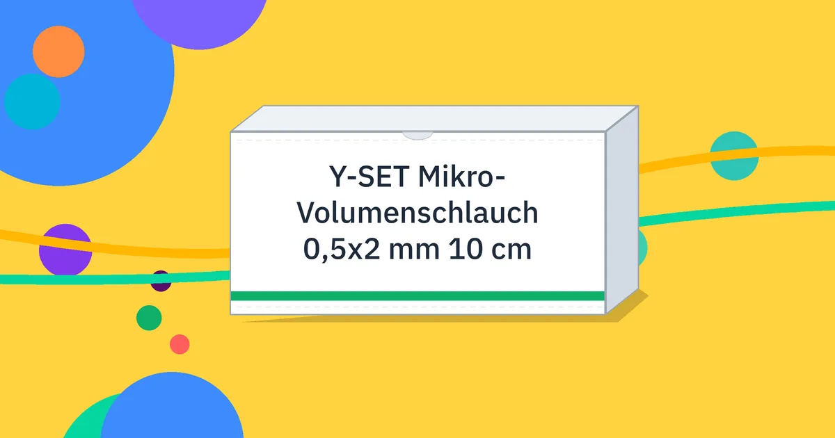 Symbolbild: Packung mit der Aufschrift Y-SET Mikro-Volumenschlauch 0,5x2 mm 10 cm (PZN 20321290) – Verfügbarkeit und Bezug in Apotheken in Frankfurt am Main