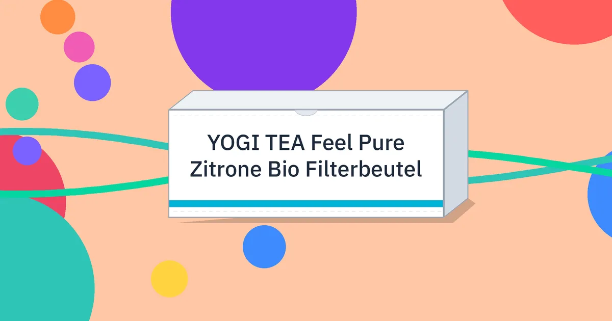 Symbolbild: Packung mit der Aufschrift YOGI TEA Feel Pure Zitrone Bio Filterbeutel (PZN 15867710) – Verfügbarkeit und Bezug in Apotheken in Frankfurt am Main