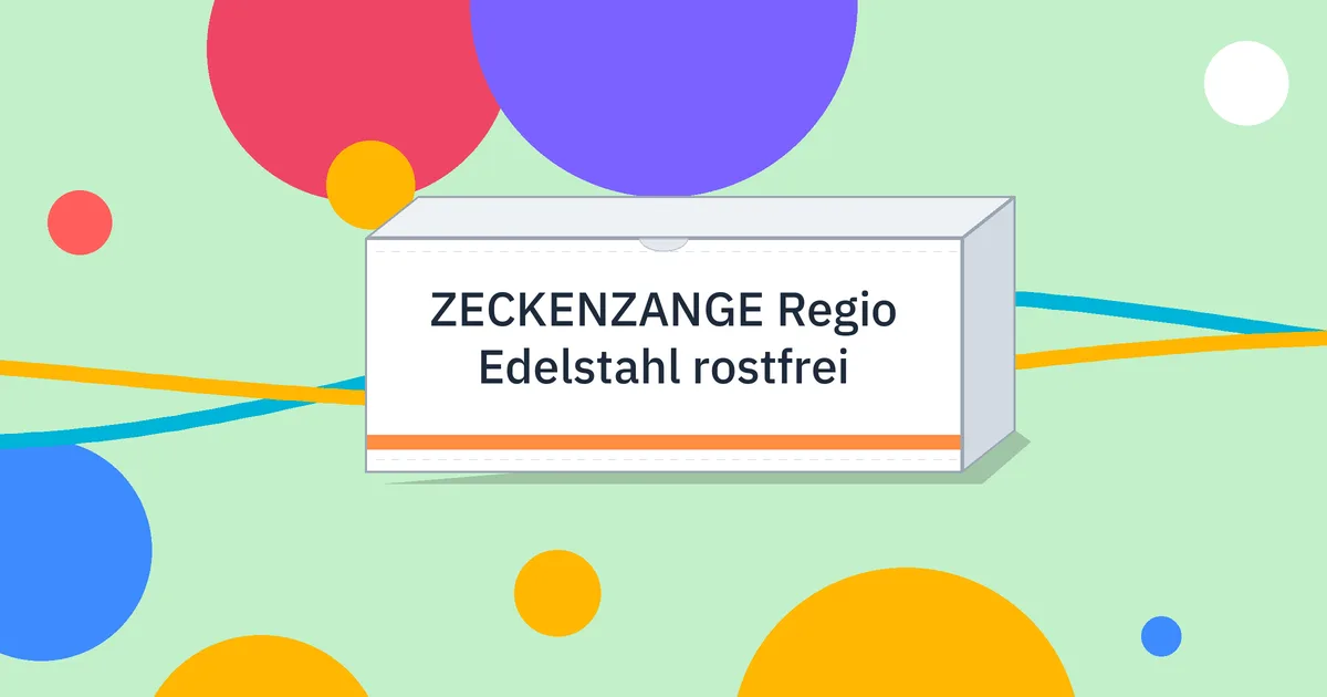 Symbolbild: Packung mit der Aufschrift ZECKENZANGE Regio Edelstahl rostfrei (PZN 00493787) – Verfügbarkeit und Bezug in Apotheken in Frankfurt am Main