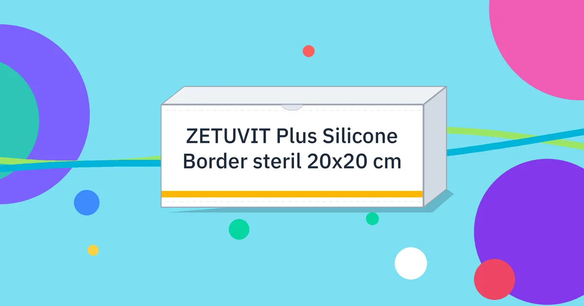 Symbolbild: Packung mit der Aufschrift ZETUVIT Plus Silicone Border steril 20x20 cm (PZN 20611786) – Verfügbarkeit und Bezug in Apotheken in Frankfurt am Main