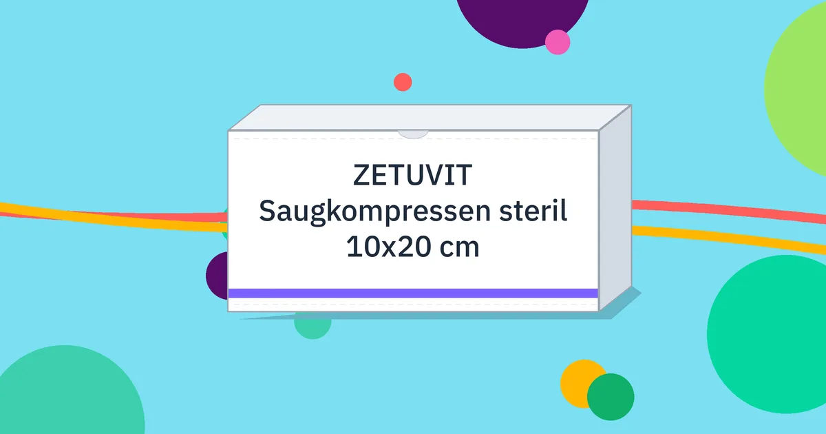 Symbolbild: Packung mit der Aufschrift ZETUVIT Saugkompressen steril 10x20 cm (PZN 18879814) – Verfügbarkeit und Bezug in Apotheken in Frankfurt am Main