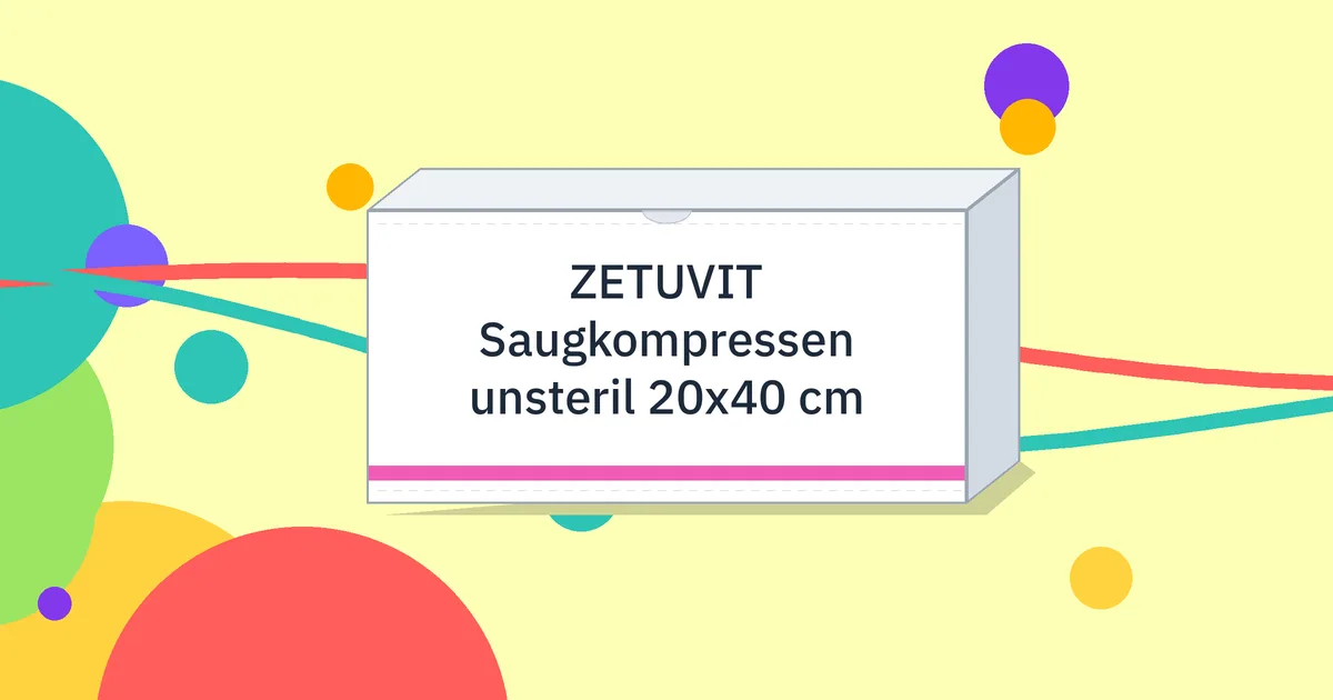 Symbolbild: Packung mit der Aufschrift ZETUVIT Saugkompressen unsteril 20x40 cm (PZN 14307009) – Verfügbarkeit und Bezug in Apotheken in Frankfurt am Main