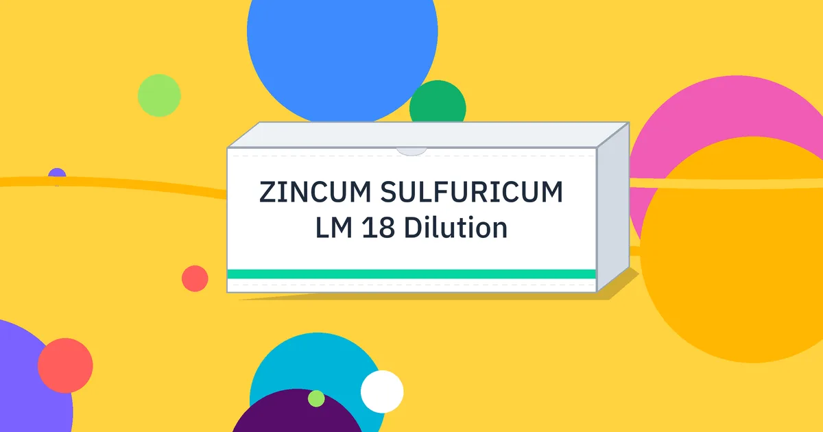 Symbolbild: Packung mit der Aufschrift ZINCUM SULFURICUM LM 18 Dilution (PZN 08806955) – Verfügbarkeit und Bezug in Apotheken in Frankfurt am Main