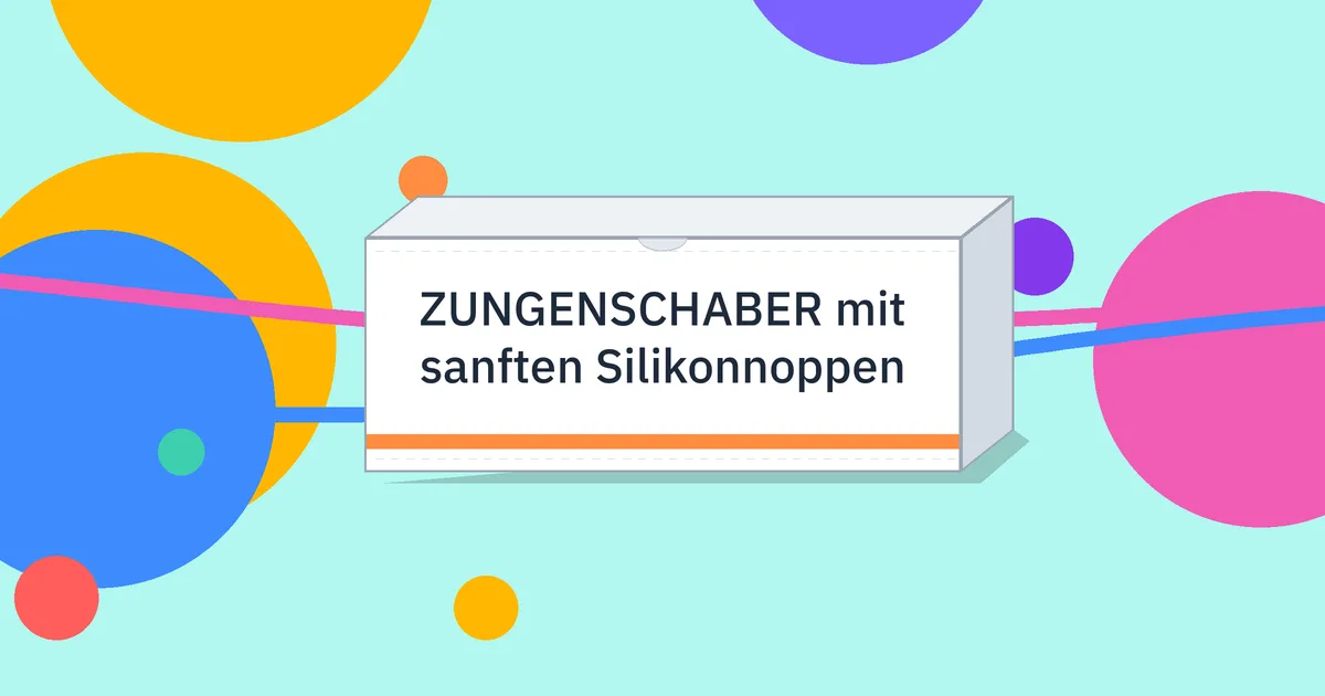 Symbolbild: Packung mit der Aufschrift ZUNGENSCHABER mit sanften Silikonnoppen (PZN 11360210) – Verfügbarkeit und Bezug in Apotheken in Frankfurt am Main