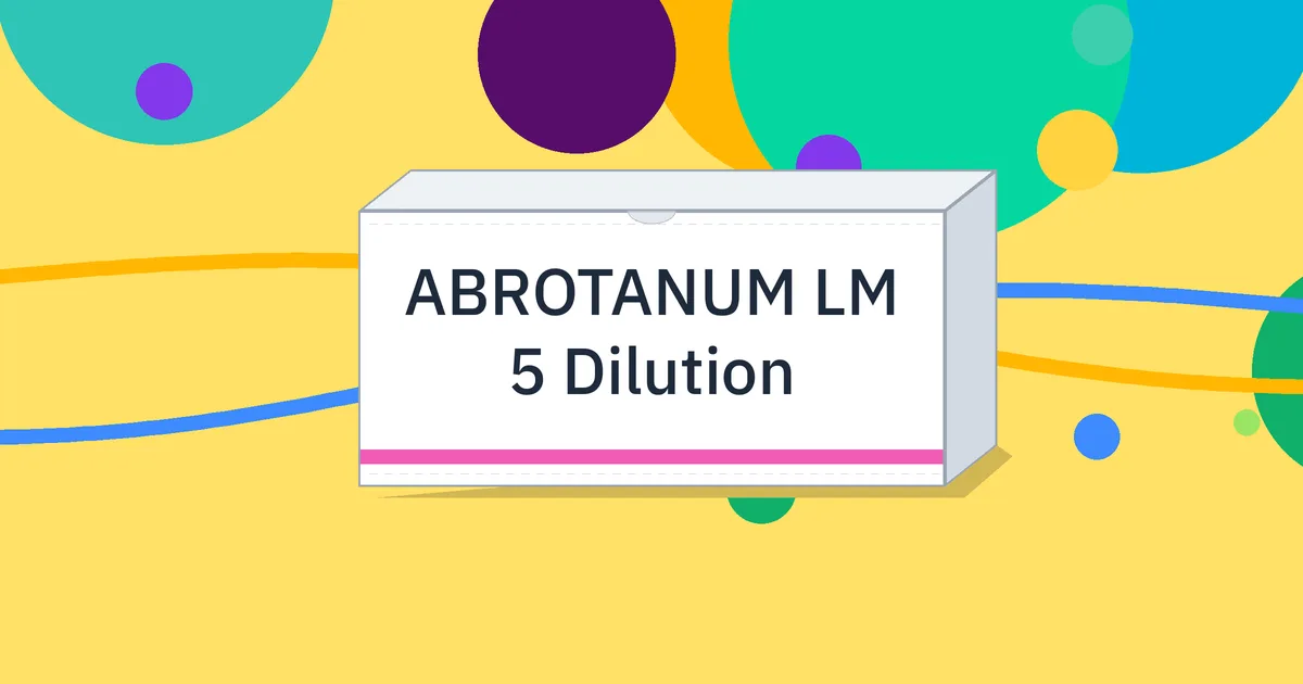 Symbolbild: Packung mit der Aufschrift ABROTANUM LM 5 Dilution (PZN 12750568) – Verfügbarkeit und Bezug in Apotheken in Frankfurt am Main