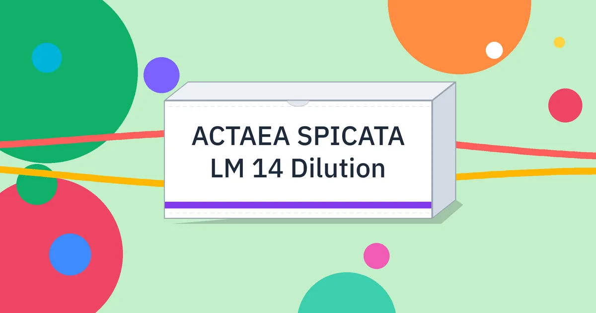 Symbolbild: Packung mit der Aufschrift ACTAEA SPICATA LM 14 Dilution (PZN 13293570) – Verfügbarkeit und Bezug in Apotheken in Frankfurt am Main