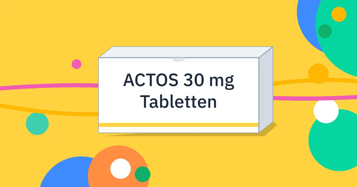 Symbolbild: Packung mit der Aufschrift ACTOS 30 mg Tabletten (PZN 04050420) – Verfügbarkeit und Bezug in Apotheken in Frankfurt am Main