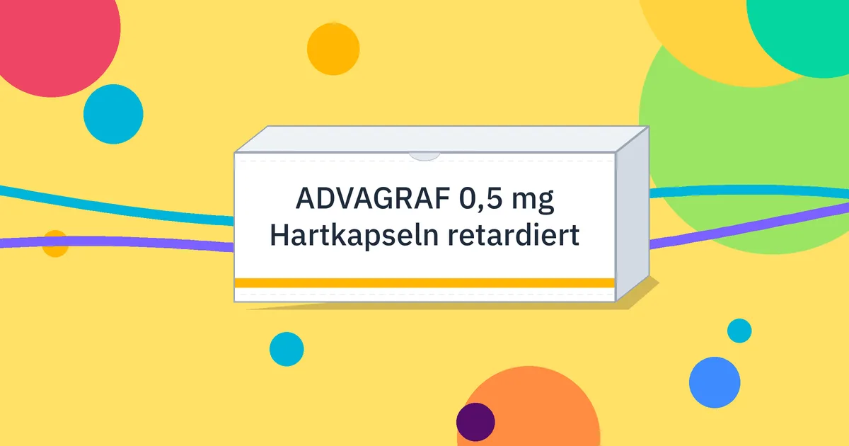 Symbolbild: Packung mit der Aufschrift ADVAGRAF 0,5 mg Hartkapseln retardiert (PZN 16037560) – Verfügbarkeit und Bezug in Apotheken in Frankfurt am Main