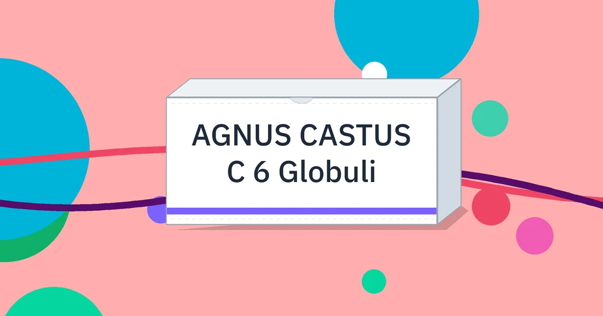 Symbolbild: Packung mit der Aufschrift AGNUS CASTUS C 6 Globuli (PZN 07245897) – Verfügbarkeit und Bezug in Apotheken in Frankfurt am Main