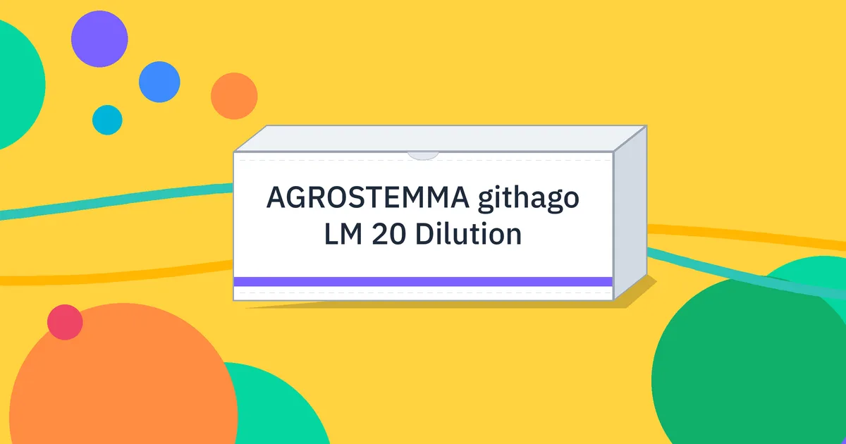 Symbolbild: Packung mit der Aufschrift AGROSTEMMA githago LM 20 Dilution (PZN 13307467) – Verfügbarkeit und Bezug in Apotheken in Frankfurt am Main