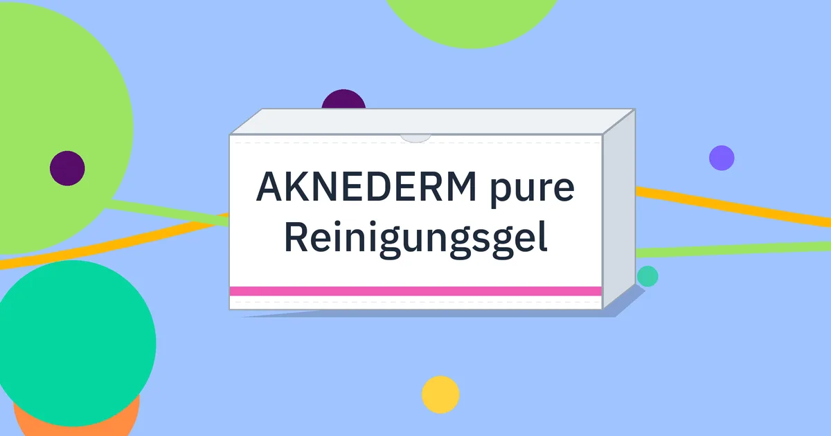 Symbolbild: Packung mit der Aufschrift AKNEDERM pure Reinigungsgel (PZN 18812856) – Verfügbarkeit und Bezug in Apotheken in Frankfurt am Main