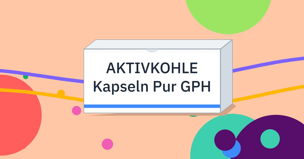Symbolbild: Packung mit der Aufschrift AKTIVKOHLE Kapseln Pur GPH (PZN 16570768) – Verfügbarkeit und Bezug in Apotheken in Frankfurt am Main