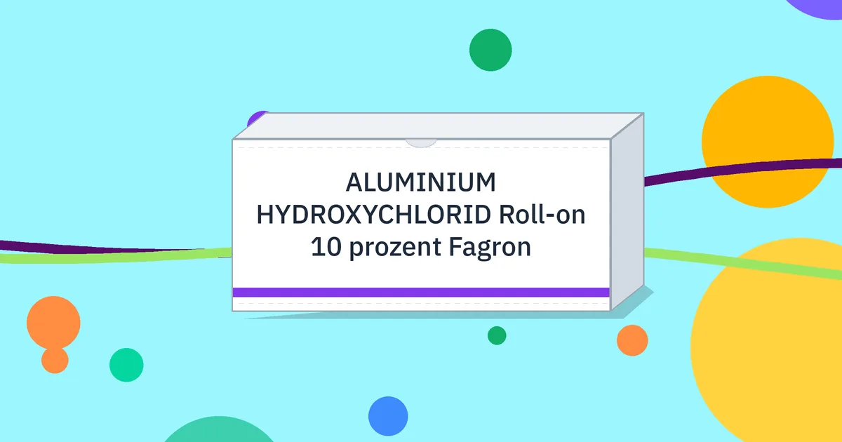 Symbolbild: Packung mit der Aufschrift ALUMINIUM HYDROXYCHLORID Roll-on 10 prozent Fagron (PZN 09485335) – Verfügbarkeit und Bezug in Apotheken in Frankfurt am Main