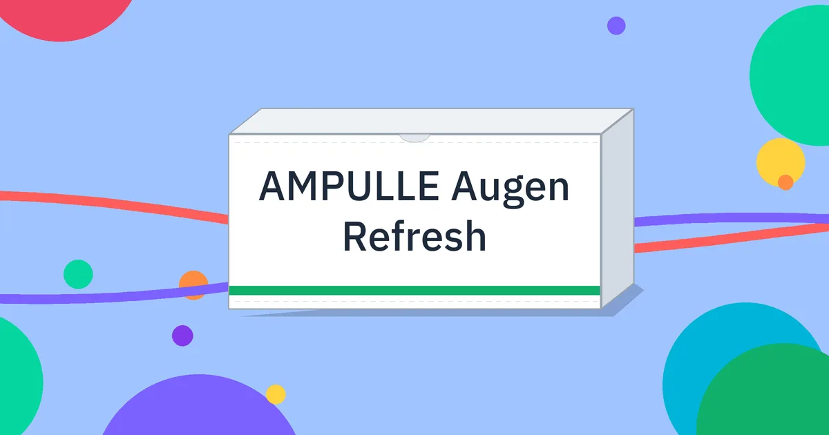 Symbolbild: Packung mit der Aufschrift AMPULLE Augen Refresh (PZN 20787108) – Verfügbarkeit und Bezug in Apotheken in Frankfurt am Main