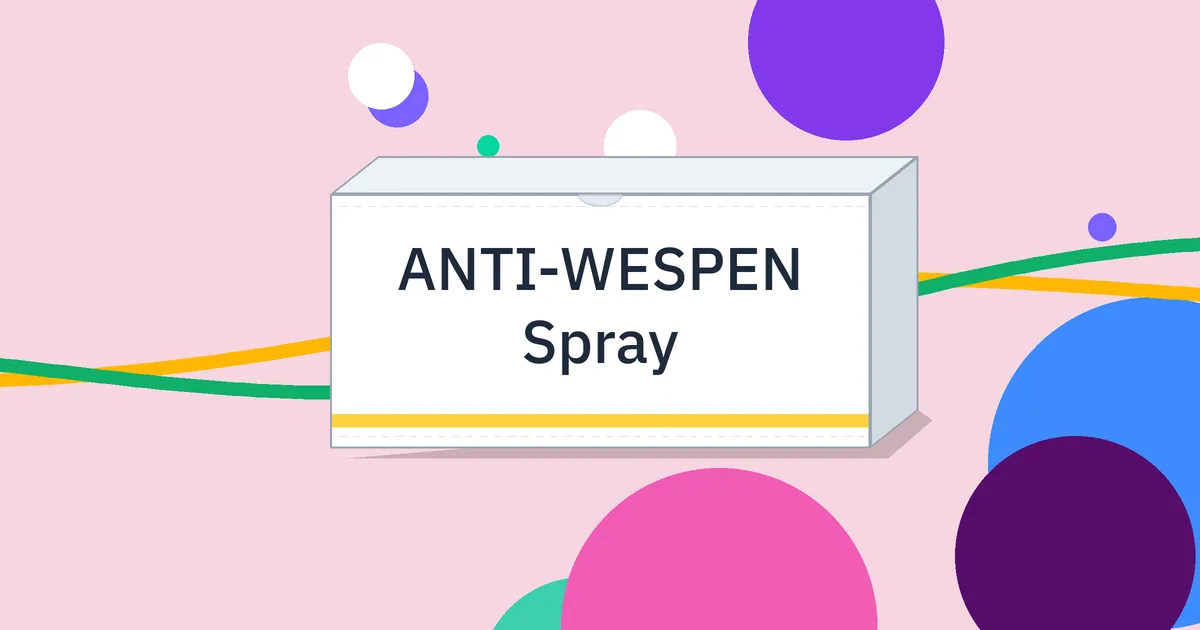 Symbolbild: Packung mit der Aufschrift ANTI-WESPEN Spray (PZN 09080118) – Verfügbarkeit und Bezug in Apotheken in Frankfurt am Main