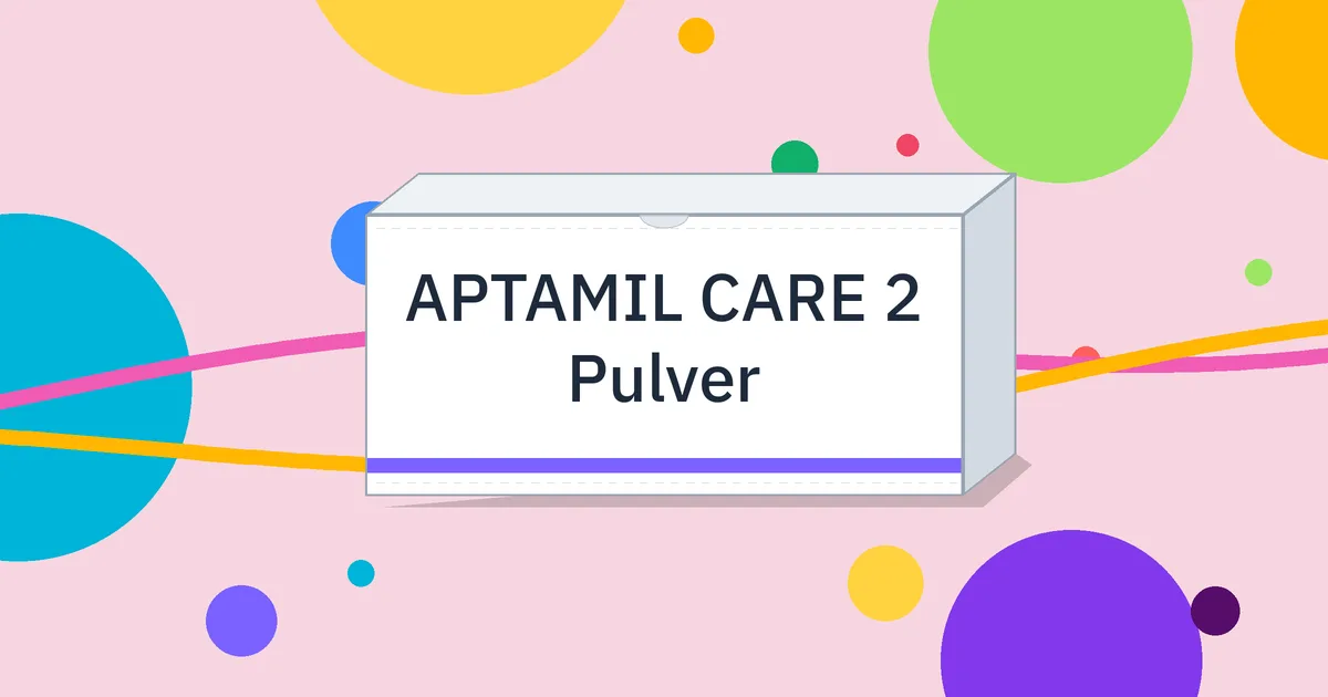 Symbolbild: Packung mit der Aufschrift APTAMIL CARE 2 Pulver (PZN 17629073) – Verfügbarkeit und Bezug in Apotheken in Frankfurt am Main