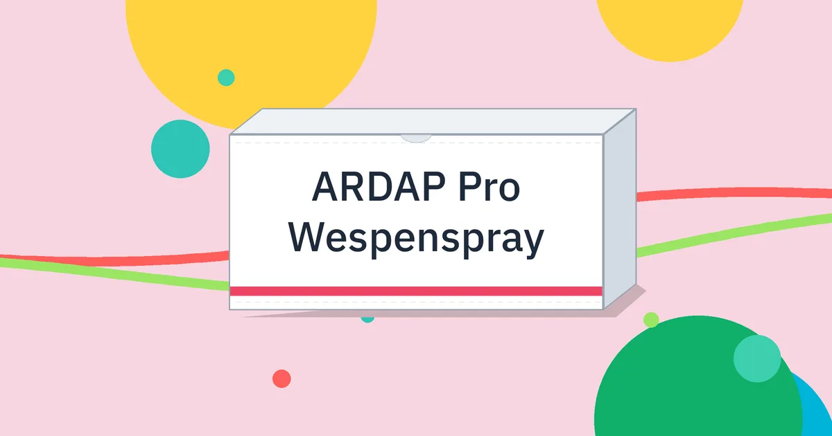 Symbolbild: Packung mit der Aufschrift ARDAP Pro Wespenspray (PZN 19411579) – Verfügbarkeit und Bezug in Apotheken in Frankfurt am Main