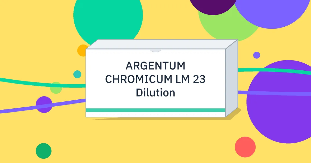 Symbolbild: Packung mit der Aufschrift ARGENTUM CHROMICUM LM 23 Dilution (PZN 13389755) – Verfügbarkeit und Bezug in Apotheken in Frankfurt am Main