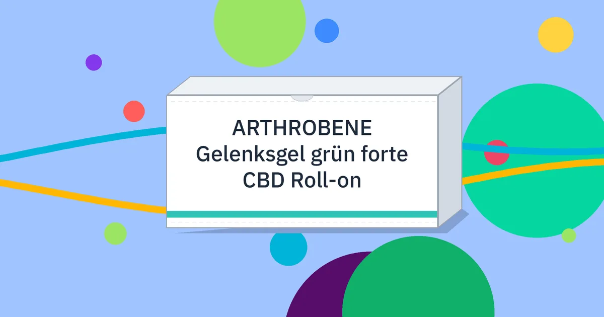 Symbolbild: Packung mit der Aufschrift ARTHROBENE Gelenksgel grün forte CBD Roll-on (PZN 17872170) – Verfügbarkeit und Bezug in Apotheken in Frankfurt am Main