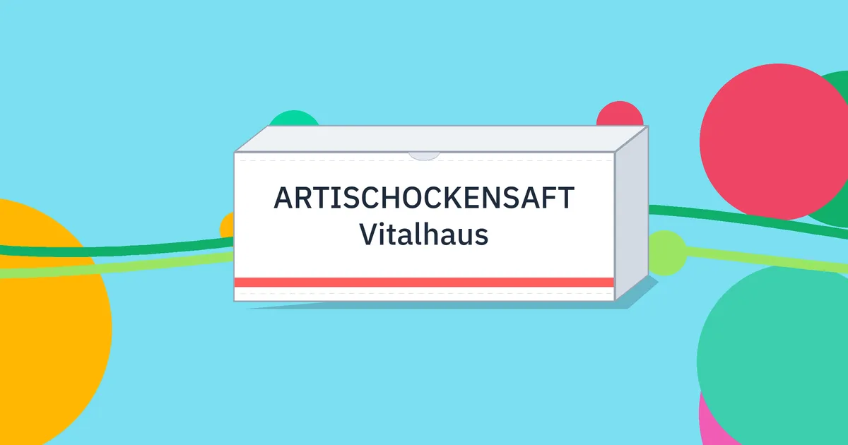Symbolbild: Packung mit der Aufschrift ARTISCHOCKENSAFT Vitalhaus (PZN 04667095) – Verfügbarkeit und Bezug in Apotheken in Frankfurt am Main