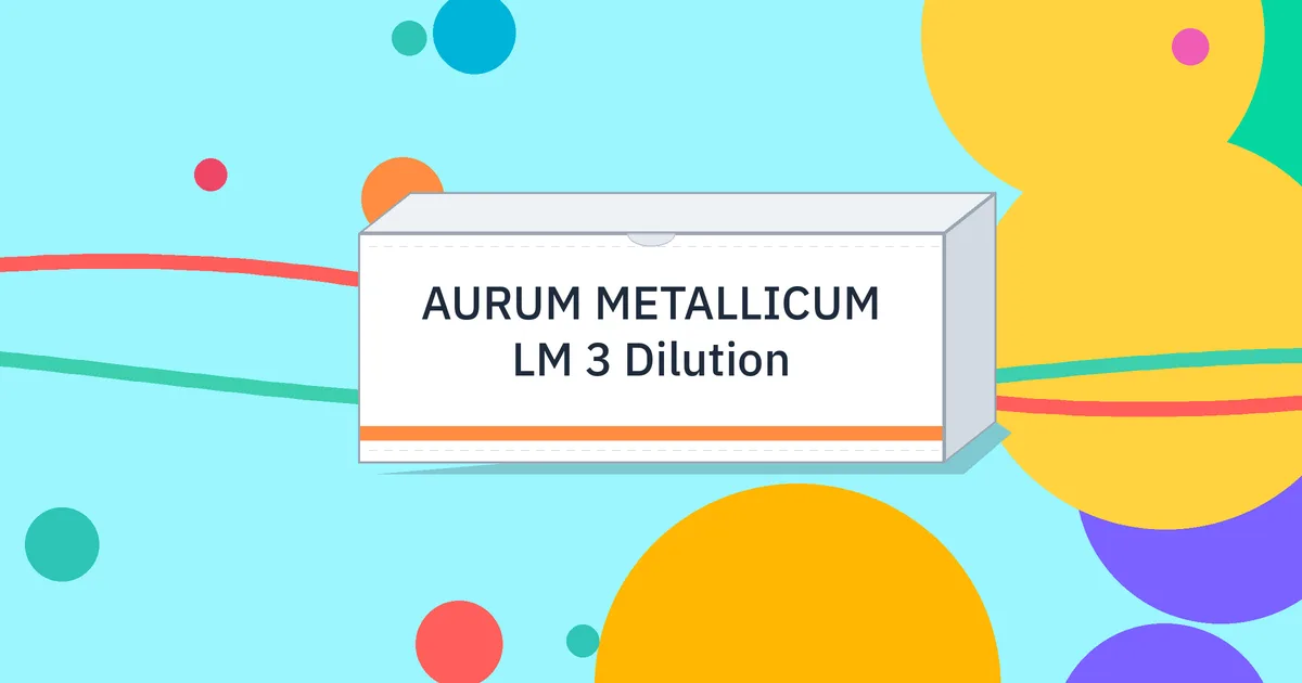 Symbolbild: Packung mit der Aufschrift AURUM METALLICUM LM 3 Dilution (PZN 12784975) – Verfügbarkeit und Bezug in Apotheken in Frankfurt am Main