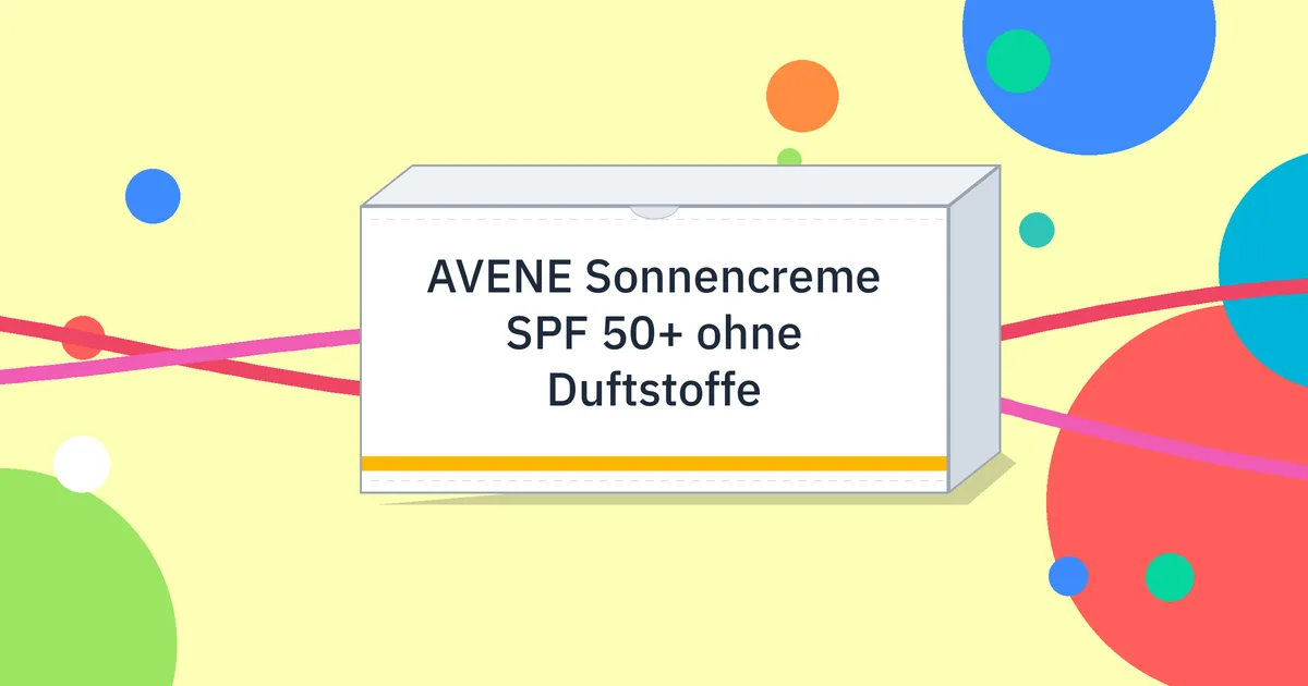 Symbolbild: Packung mit der Aufschrift AVENE Sonnencreme SPF 50+ ohne Duftstoffe (PZN 17293354) – Verfügbarkeit und Bezug in Apotheken in Frankfurt am Main