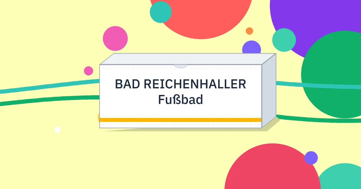 Symbolbild: Packung mit der Aufschrift BAD REICHENHALLER Fußbad (PZN 01591457) – Verfügbarkeit und Bezug in Apotheken in Frankfurt am Main
