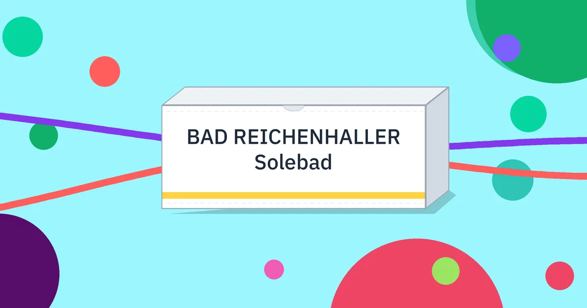 Symbolbild: Packung mit der Aufschrift BAD REICHENHALLER Solebad (PZN 06903909) – Verfügbarkeit und Bezug in Apotheken in Frankfurt am Main