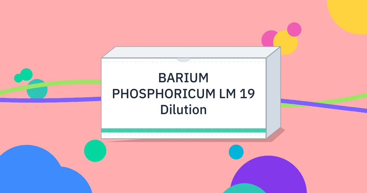 Symbolbild: Packung mit der Aufschrift BARIUM PHOSPHORICUM LM 19 Dilution (PZN 13379455) – Verfügbarkeit und Bezug in Apotheken in Frankfurt am Main