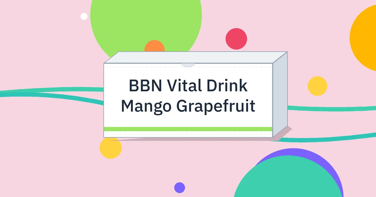 Symbolbild: Packung mit der Aufschrift BBN Vital Drink Mango Grapefruit (PZN 16761072) – Verfügbarkeit und Bezug in Apotheken in Frankfurt am Main