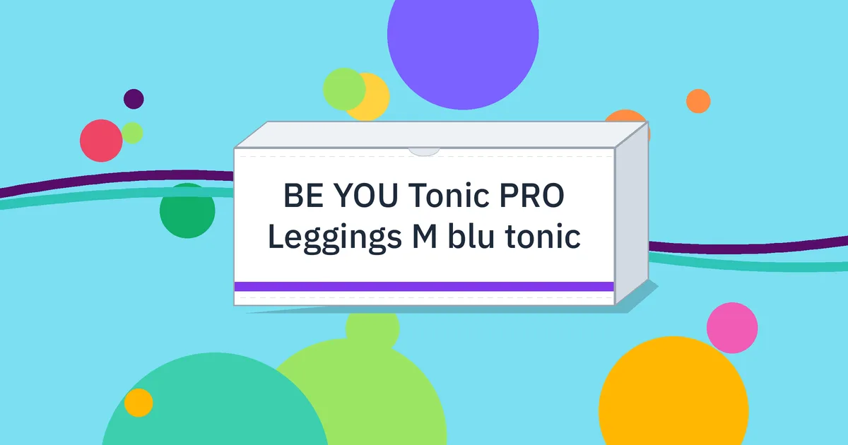 Symbolbild: Packung mit der Aufschrift BE YOU Tonic PRO Leggings M blu tonic (PZN 20376718) – Verfügbarkeit und Bezug in Apotheken in Frankfurt am Main