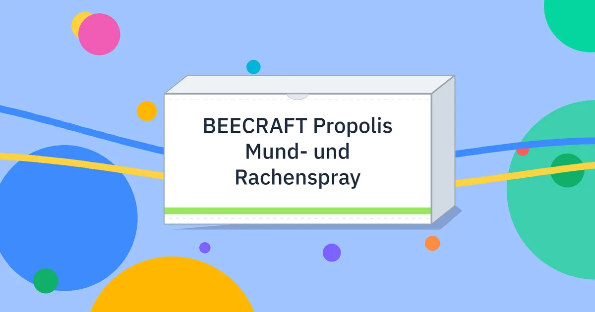 Symbolbild: Packung mit der Aufschrift BEECRAFT Propolis Mund- und Rachenspray (PZN 15024118) – Verfügbarkeit und Bezug in Apotheken in Frankfurt am Main