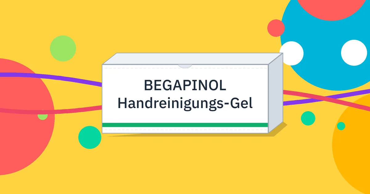 Symbolbild: Packung mit der Aufschrift BEGAPINOL Handreinigungs-Gel (PZN 18023533) – Verfügbarkeit und Bezug in Apotheken in Frankfurt am Main