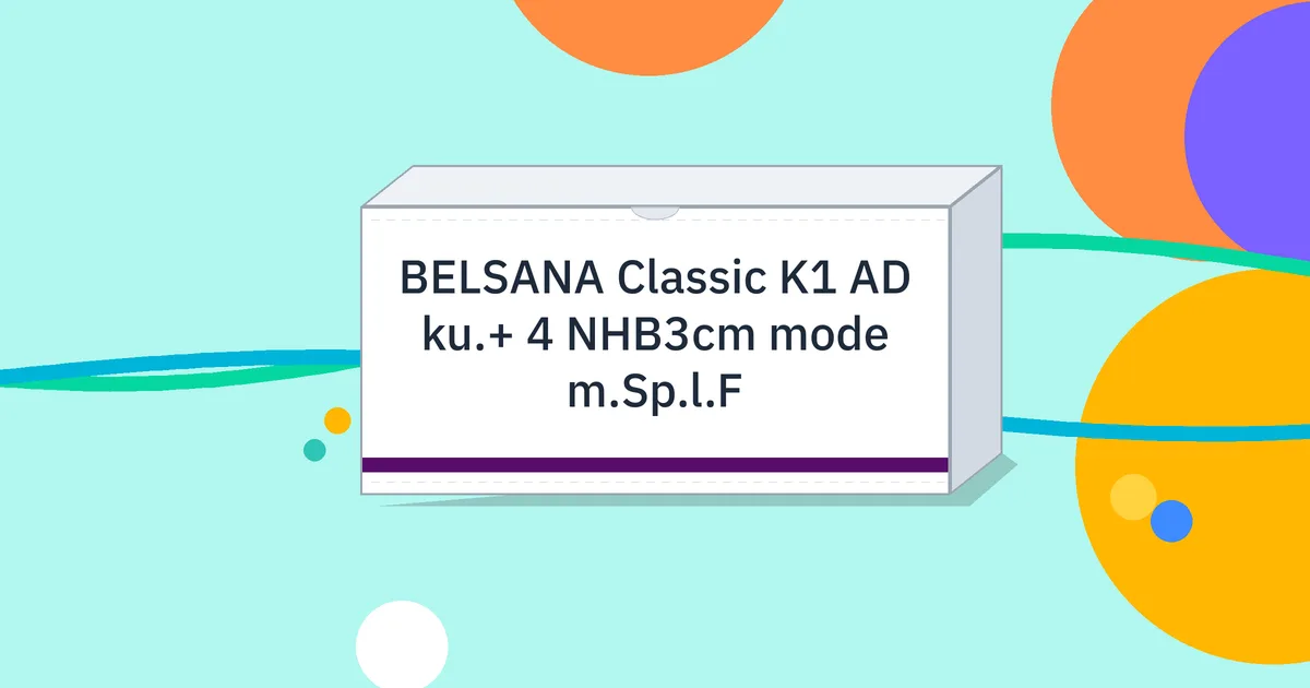 Symbolbild: Packung mit der Aufschrift BELSANA Classic K1 AD ku.+ 4 NHB3cm mode m.Sp.l.F (PZN 19256251) – Verfügbarkeit und Bezug in Apotheken in Frankfurt am Main