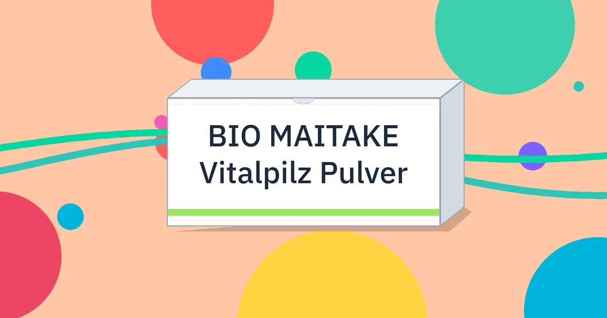 Symbolbild: Packung mit der Aufschrift BIO MAITAKE Vitalpilz Pulver (PZN 19824991) – Verfügbarkeit und Bezug in Apotheken in Frankfurt am Main